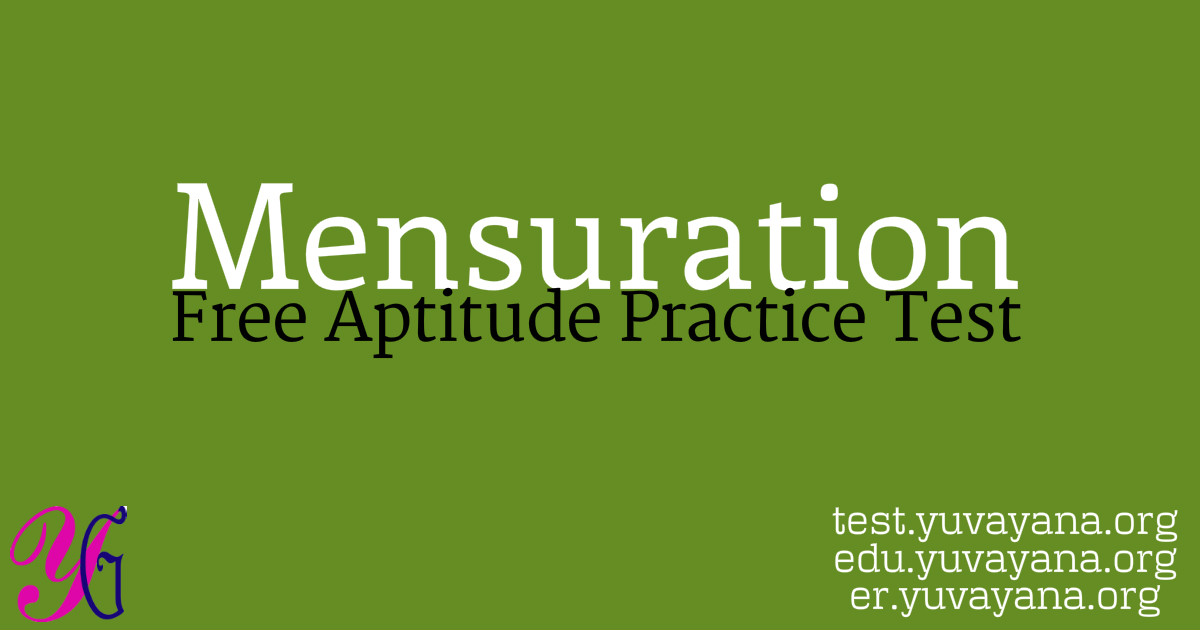Mensuration aptitude questions and answers test – Level 1