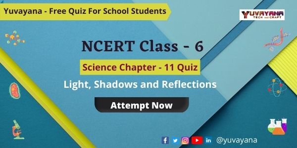 NCERT Class 6 Science Chapter 11 MCQ Quiz: Light, Shadows and Reflections