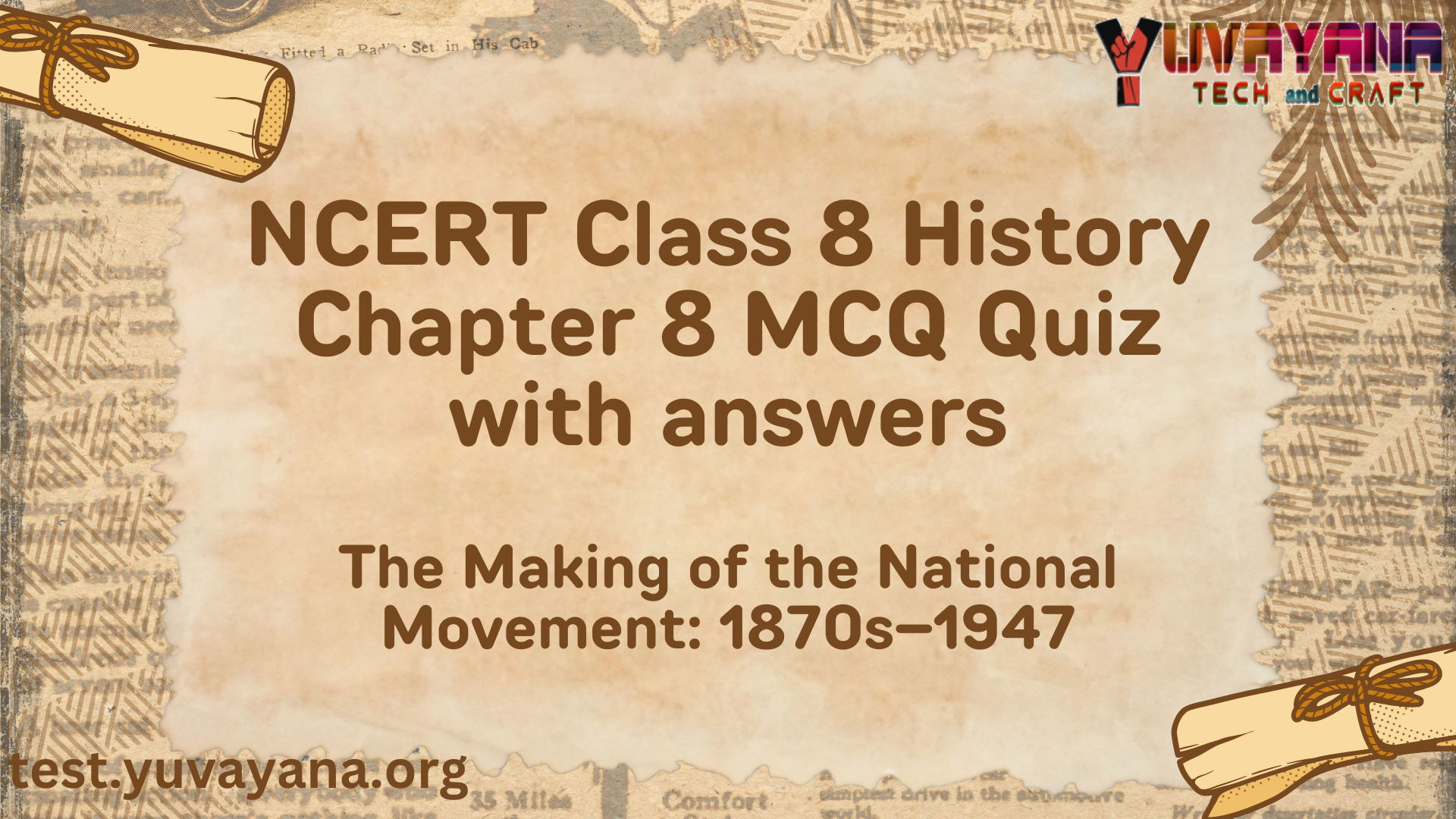 NCERT Class 8 History Chapter 8 MCQ Quiz with answers – The Making of ...